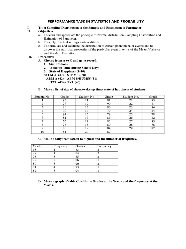 PERFORMANCE-TASK-IN-STATISTICS-AND-PROBABILITY.docx | Standard ...