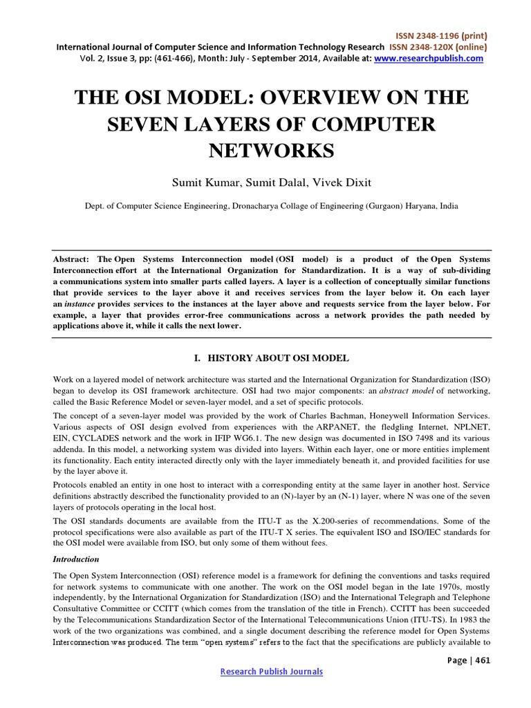 The Osi Model Overview On The Seven Laye PDF | PDF | Osi Model ...