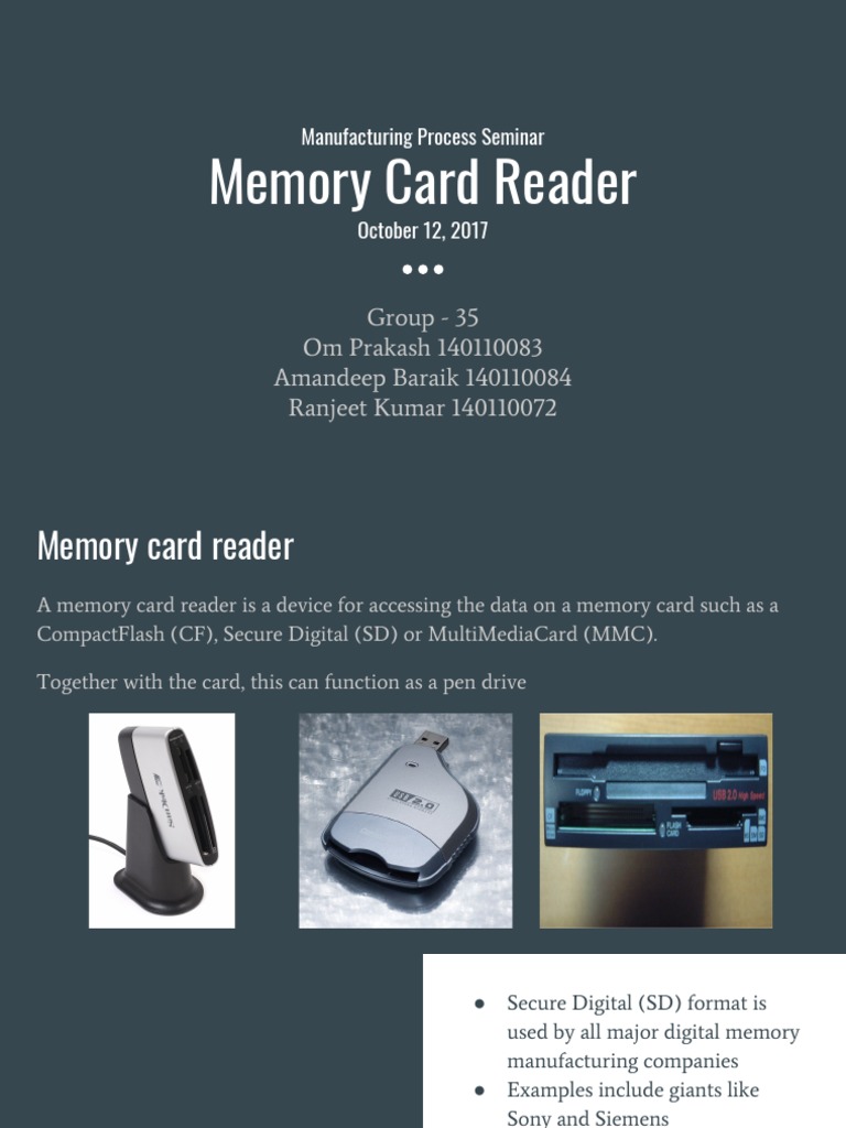 Manufacturing of Card Reader | PDF | Printed Circuit Board | Secure Digital
