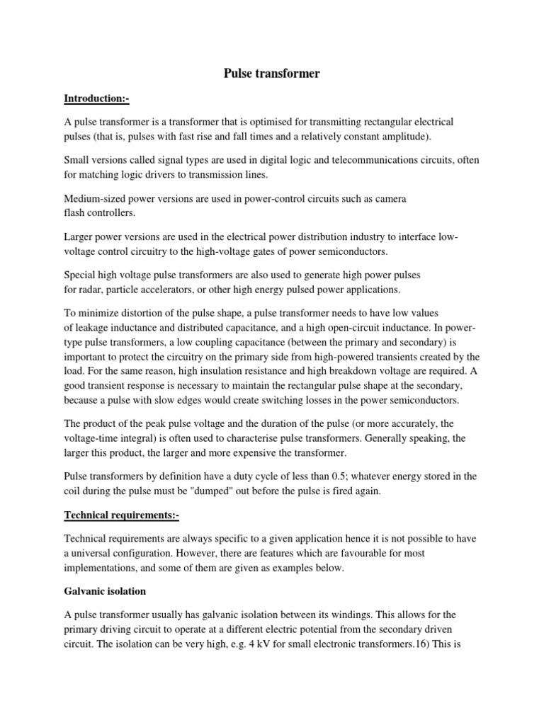 Optimizing Rectangular Pulses: Understanding the Technical Requirements ...