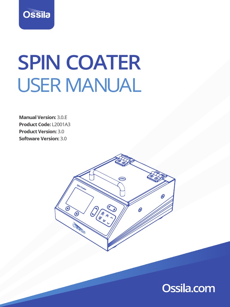 Manual Spin Coater Ossila | PDF | Icon (Computing) | Occupational ...