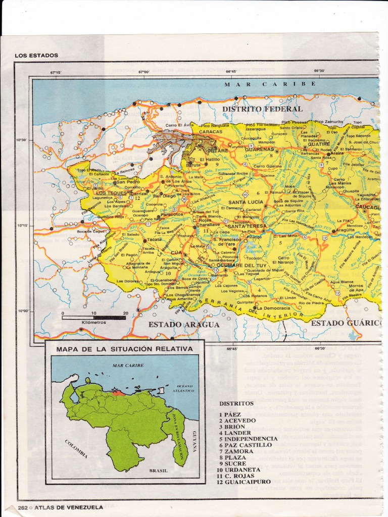 Mapa Del Estado Miranda Antiguo | PDF | Regiones culturales | Pueblo ...