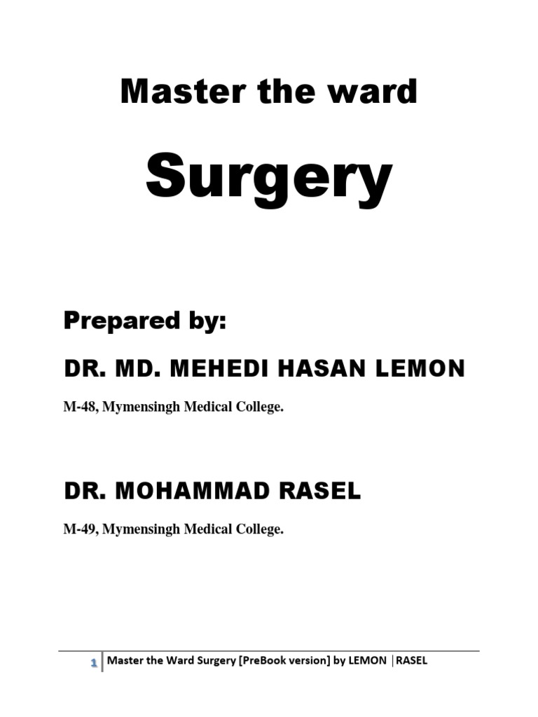 Master The Ward Surgery (PreBook Version) PDF | PDF | Diseases And ...