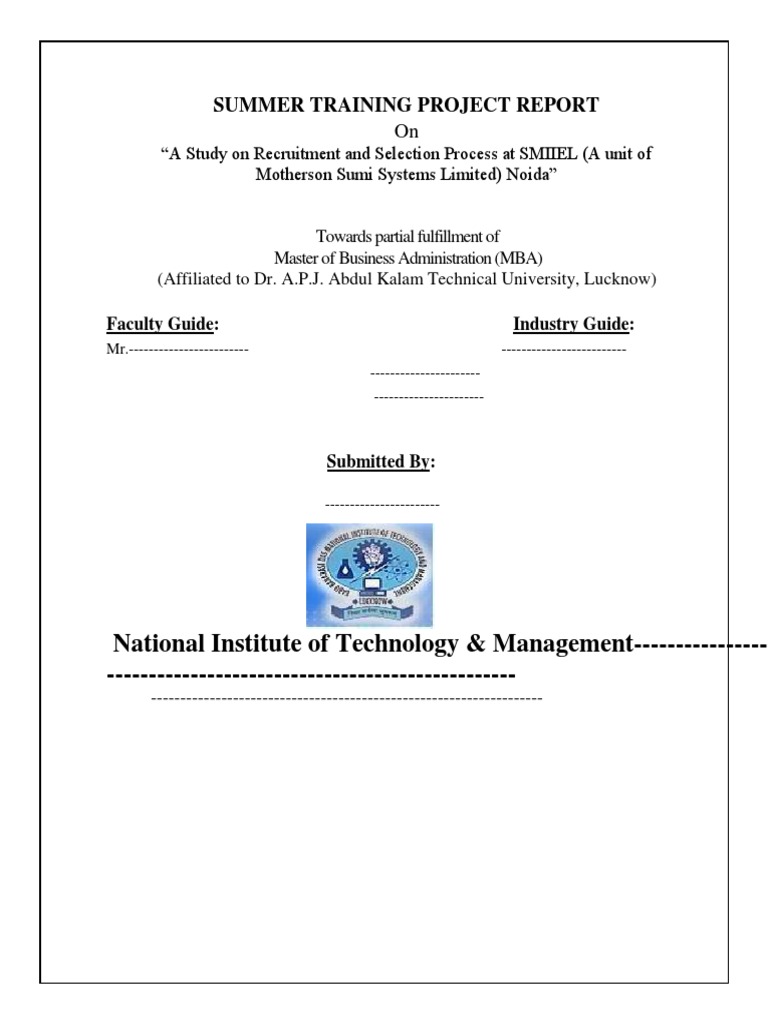 Recruitment Study at SMIIEL Noida | PDF | Recruitment | Résumé