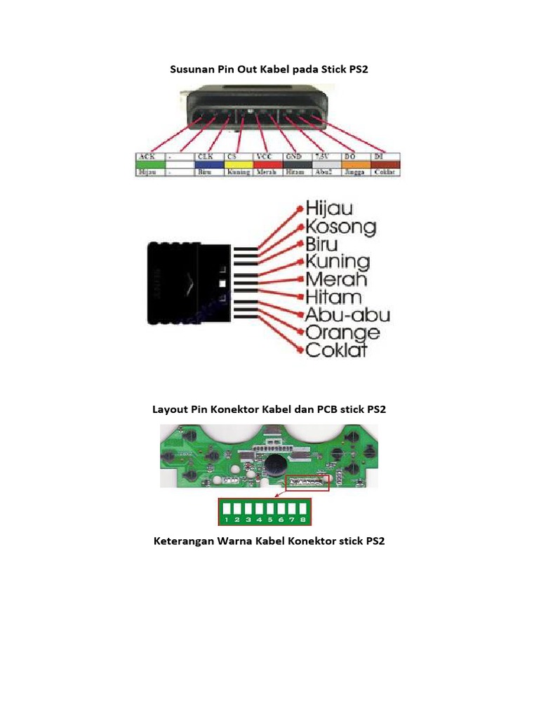 Susunan Pin Out Kabel Pada Stick PS2 | PDF