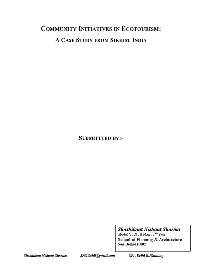 Urban Renewal-A Case Study From Sikkim, India | PDF