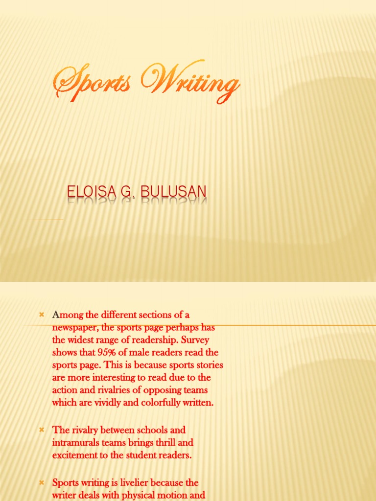 Sports Writing | PDF | Team Sports | Association Football