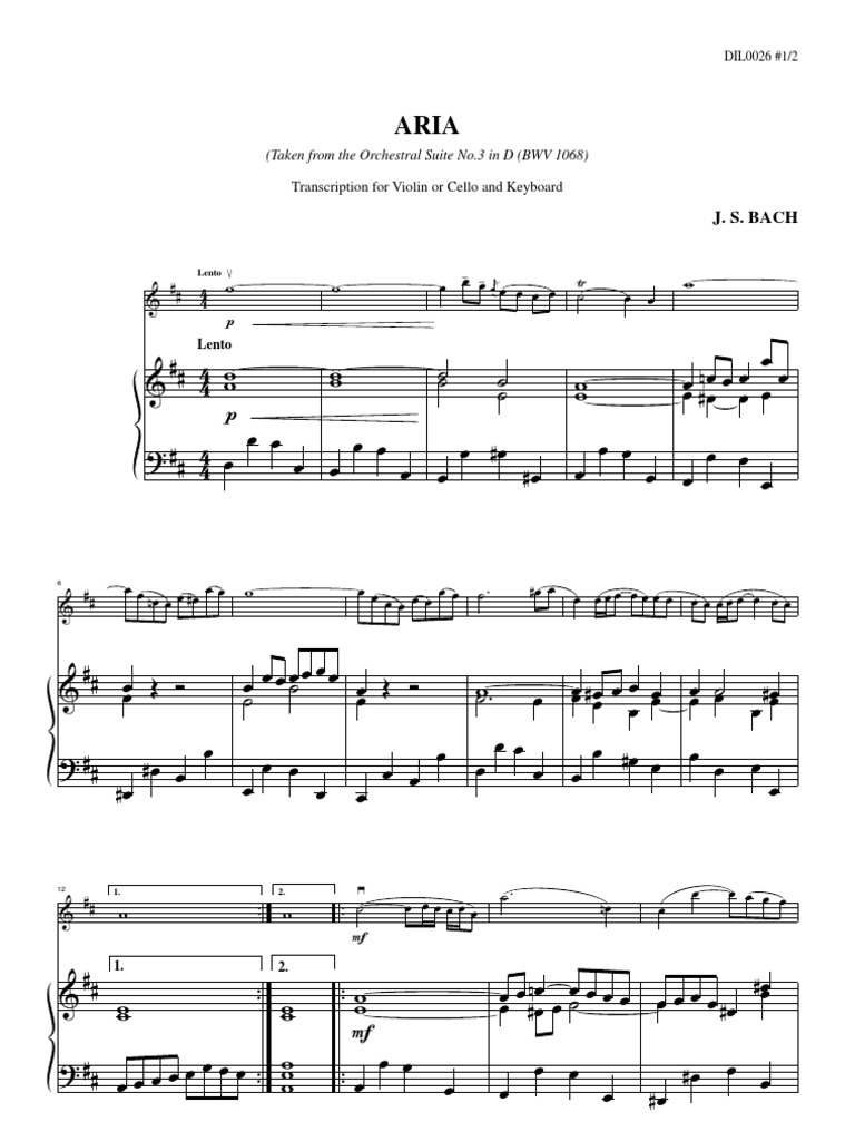 Aria - Bach | PDF