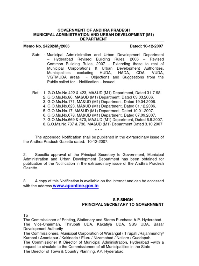 Revised Building Rules for AP Municipalities | PDF | Building ...