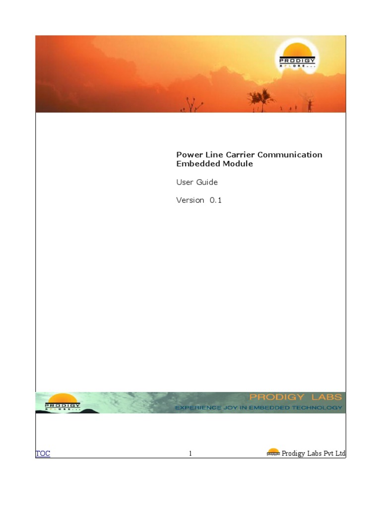 Power Line Carrier Communication Embedded Module: User Guide | PDF ...