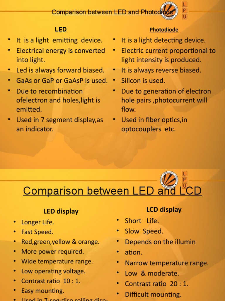 LED vs Photodiode Comparison | PDF