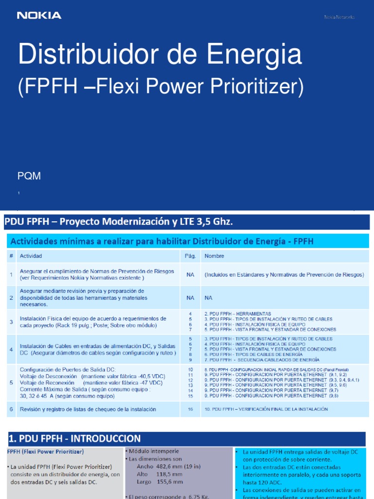 Distribuidor de Energia FPFH | PDF