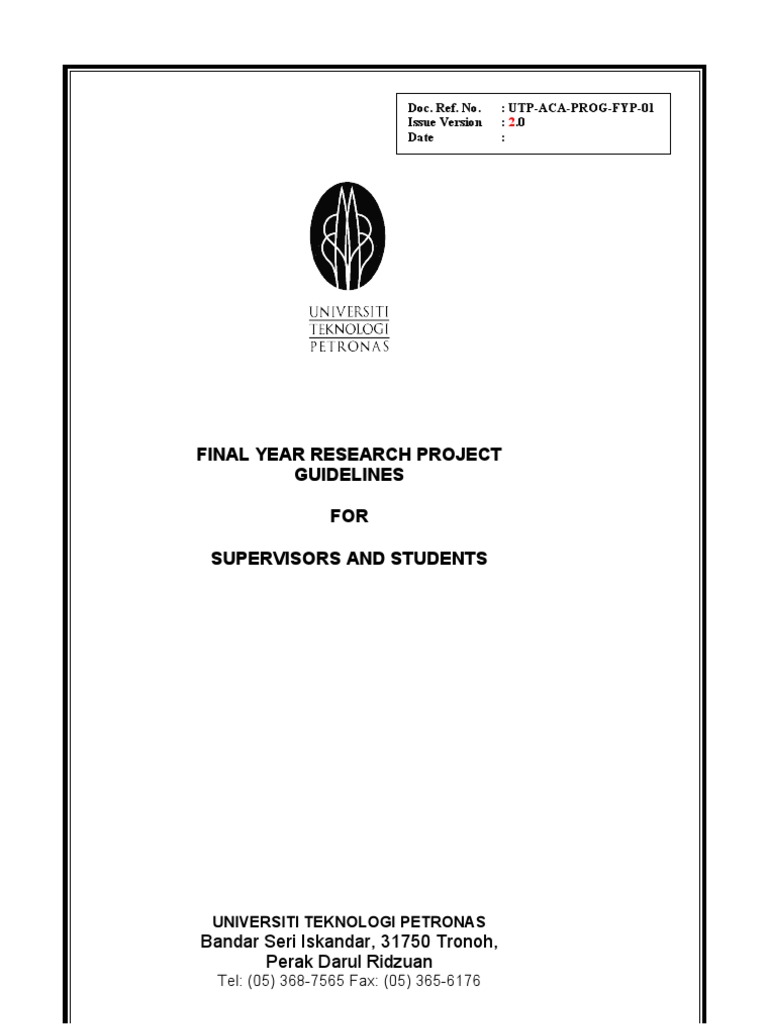 FYP Guidelines For 4 Year Degree | PDF | Thesis | Course Credit