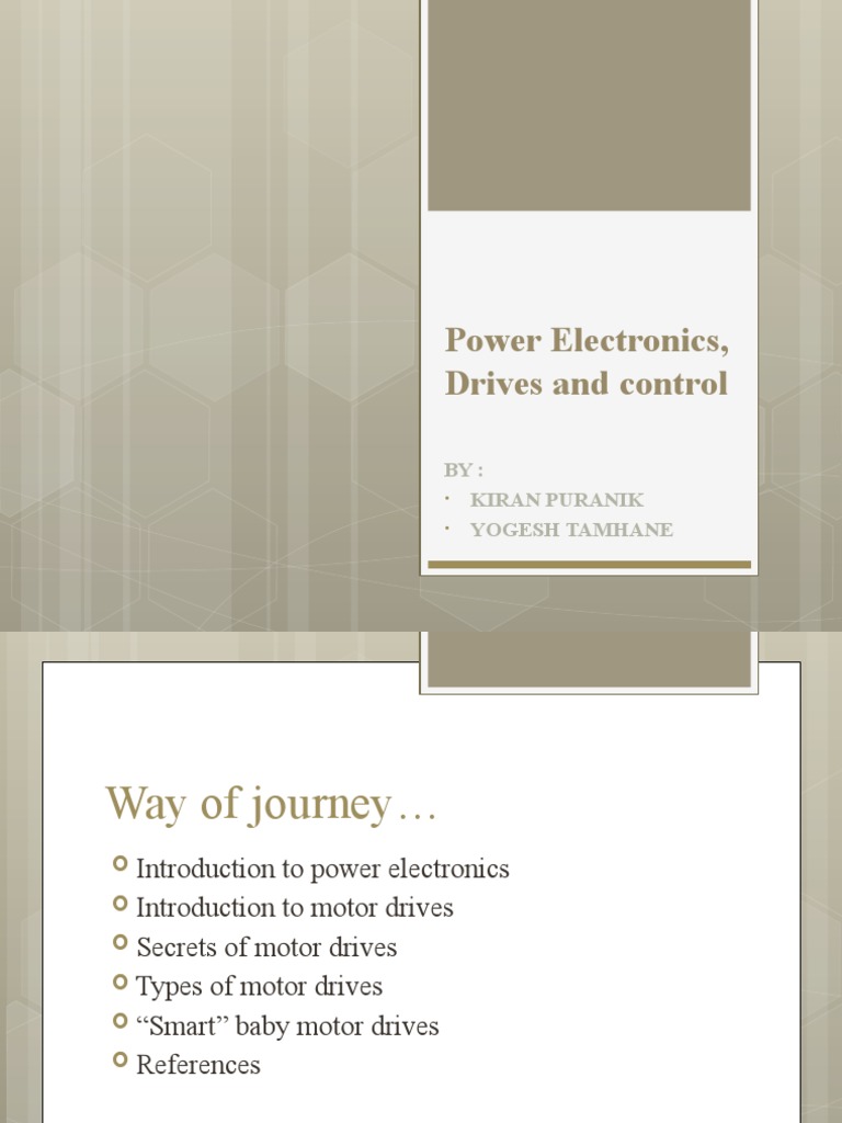 Power Electronics, Drives and Control | PDF | Power Electronics ...