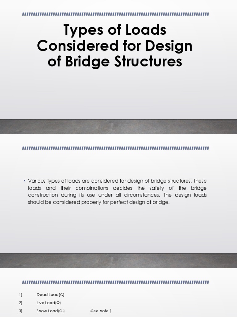 Types of Loads Considered For Design of Bridge Structures | PDF | Beam ...