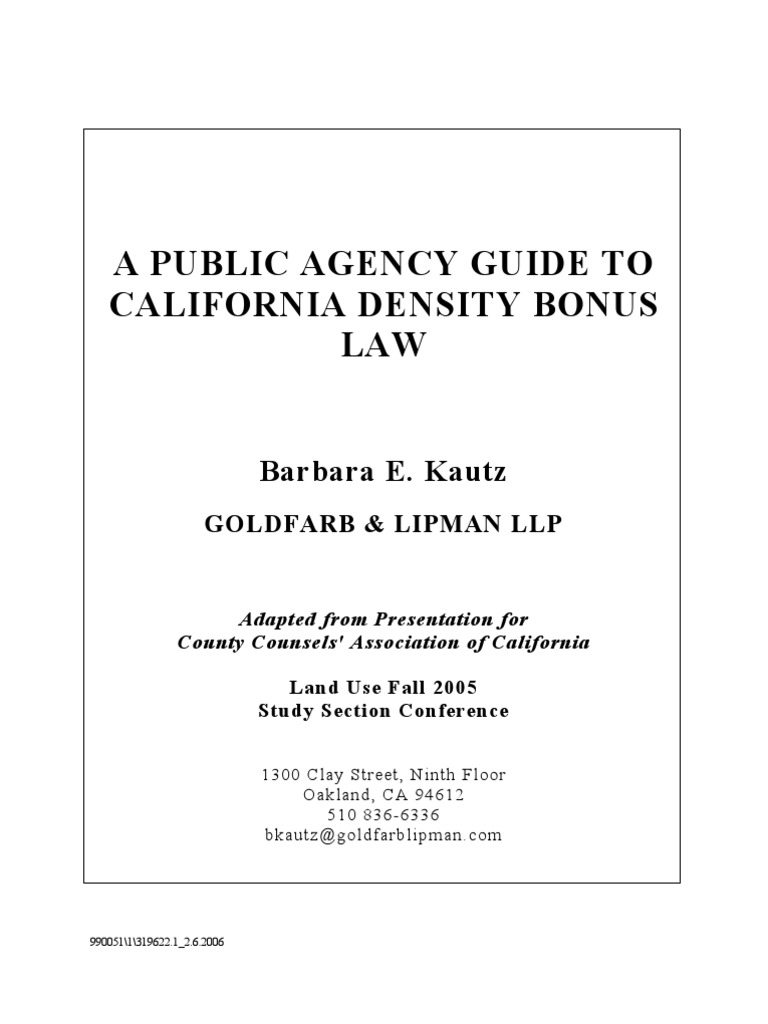 Analysis of CA Density Bonus Law | PDF | Affordable Housing | Zoning