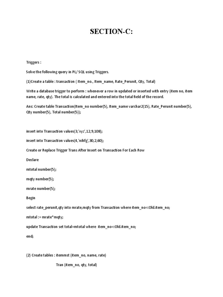 Triggers | PDF | Database Transaction | Computer Programming