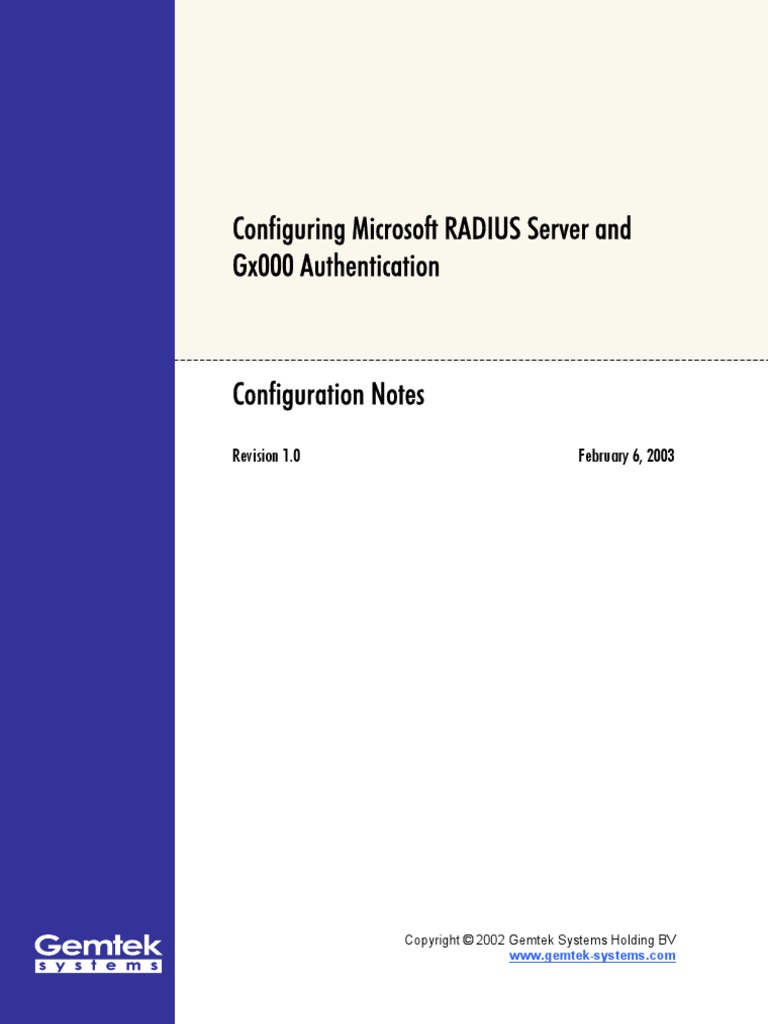 Radius Gx000 CN | PDF | Radius | Active Directory