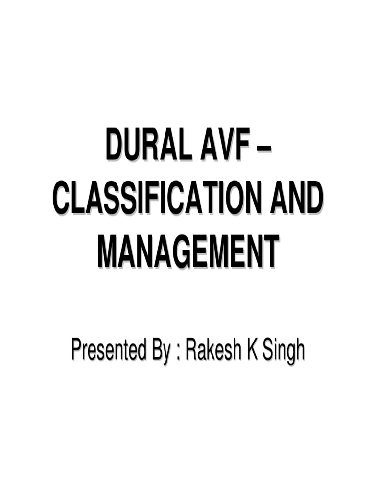 Dural Avf - Classification and Management PDF | PDF | Angiology | Human ...