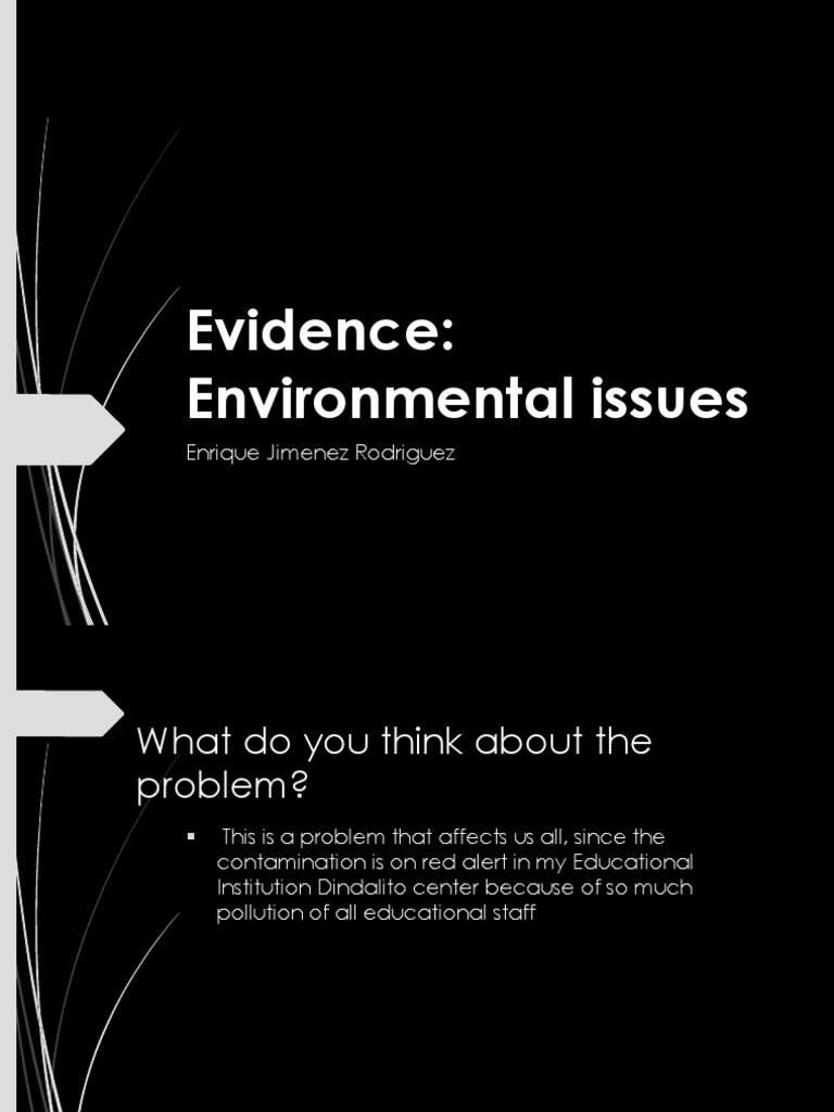Evidence: Environmental Issues: Enrique Jimenez Rodriguez | PDF