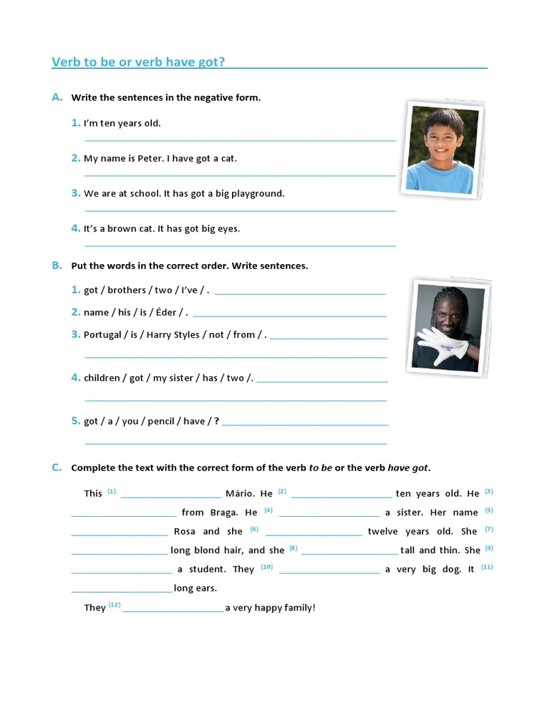 Exercises on 'To Be' and 'Have Got' | PDF