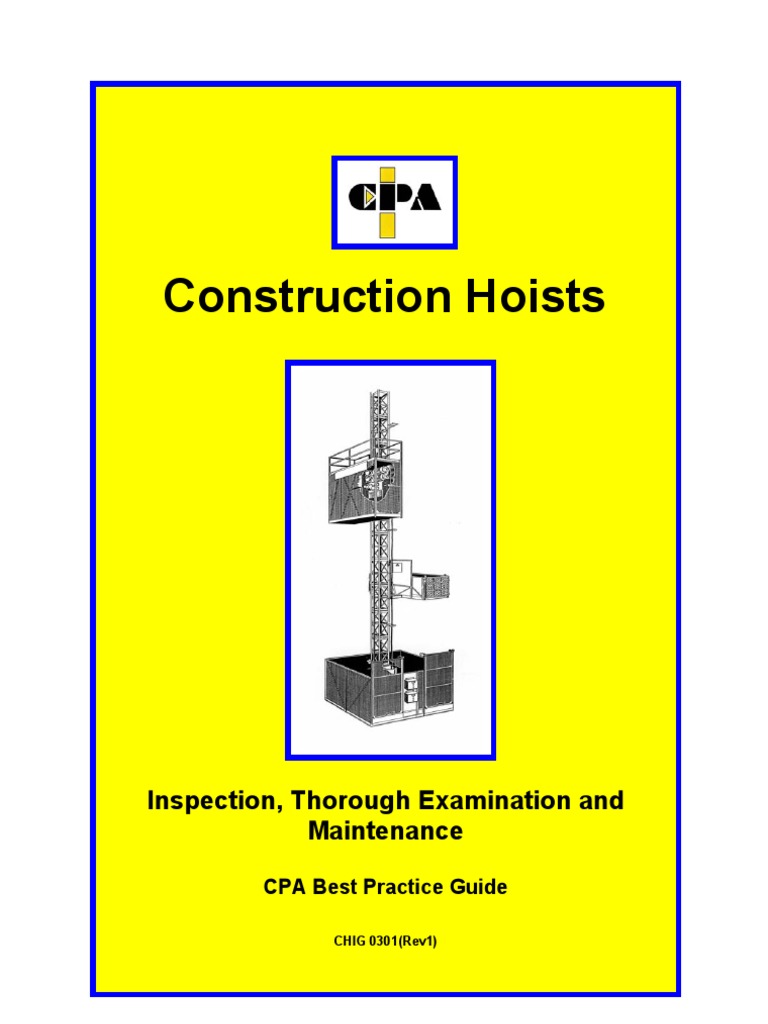 Construction Hoist Inspection Guidelines | PDF | Nondestructive Testing ...