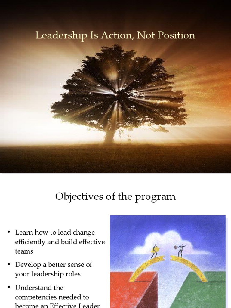 Leadership Is Action, Not Position | Download Free PDF | Competence ...
