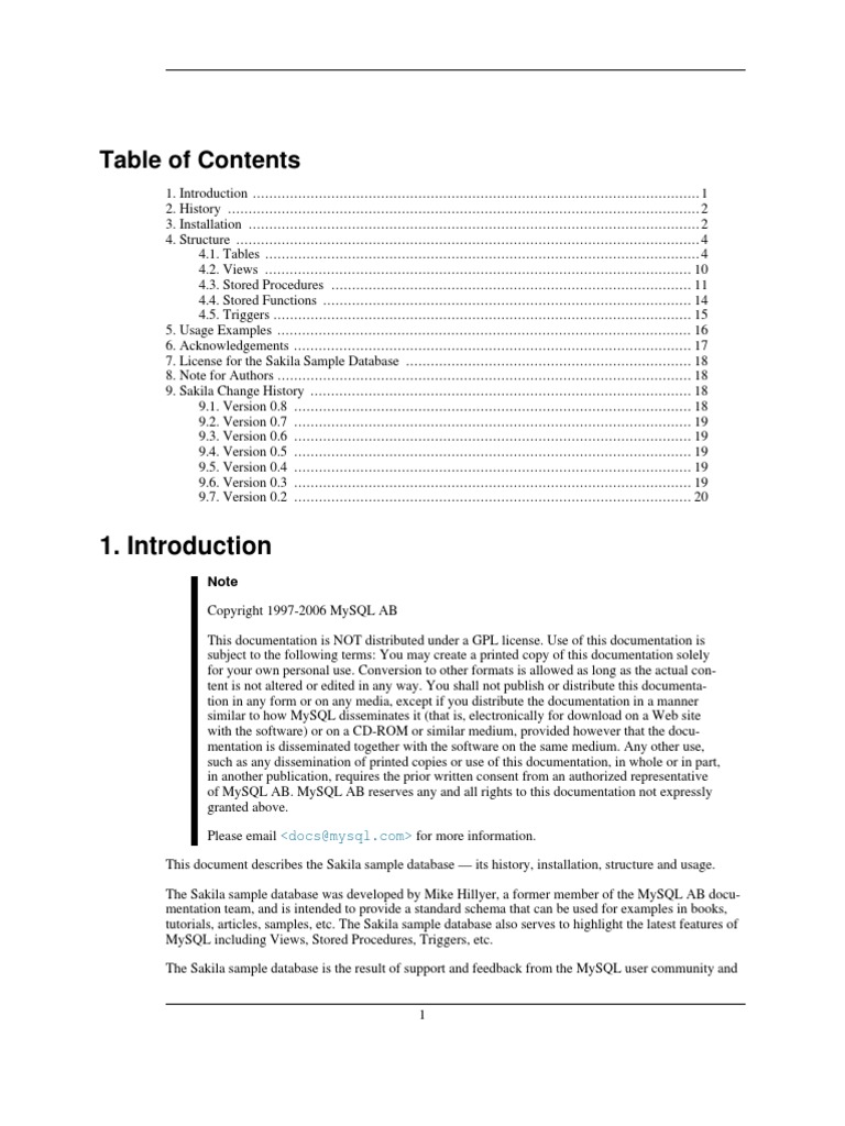 Sakila En Download Free Pdf My Sql Databases 