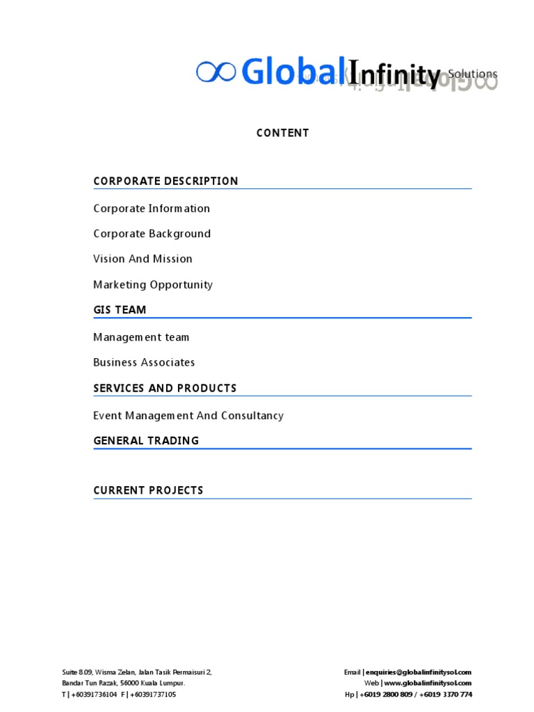 Global Infinity Solutions Overview | PDF | Economies | Business