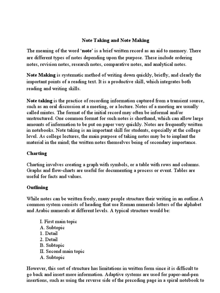 Effective Note-Taking Techniques | PDF | Semiotics | Human Communication