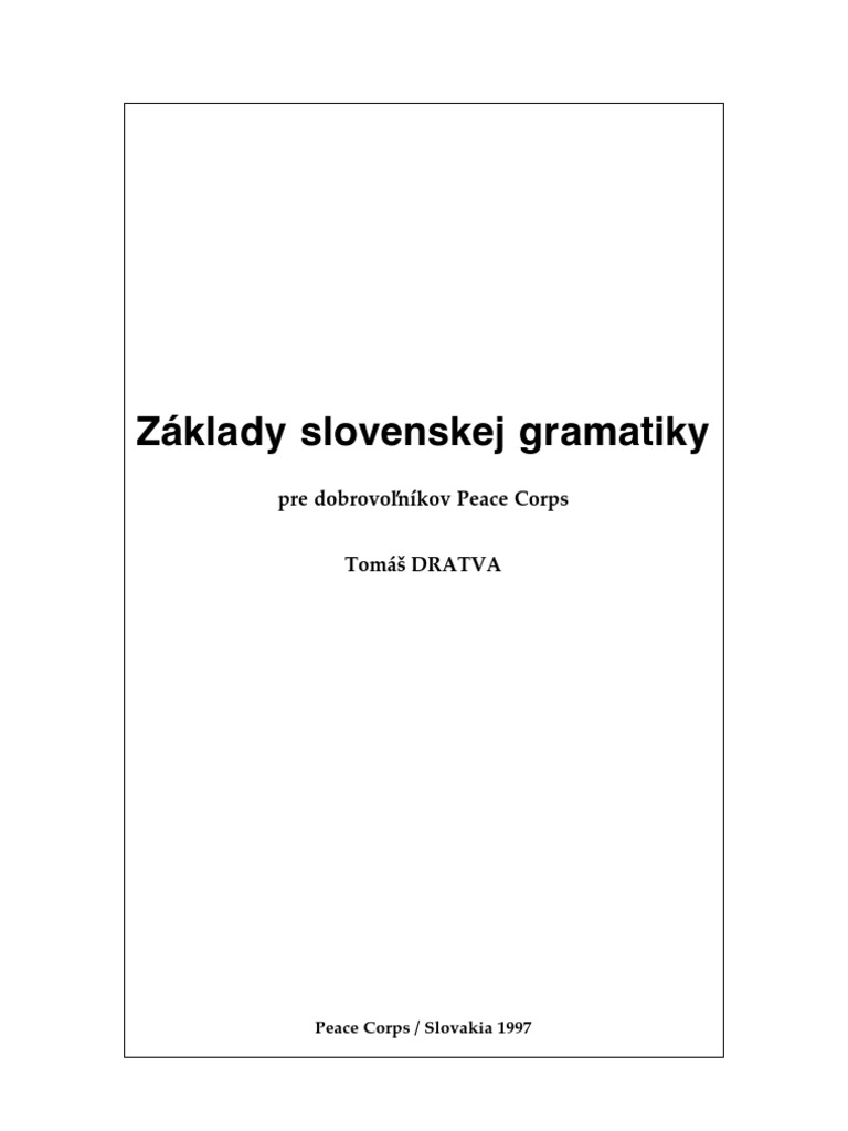 Slovak Grammar | PDF