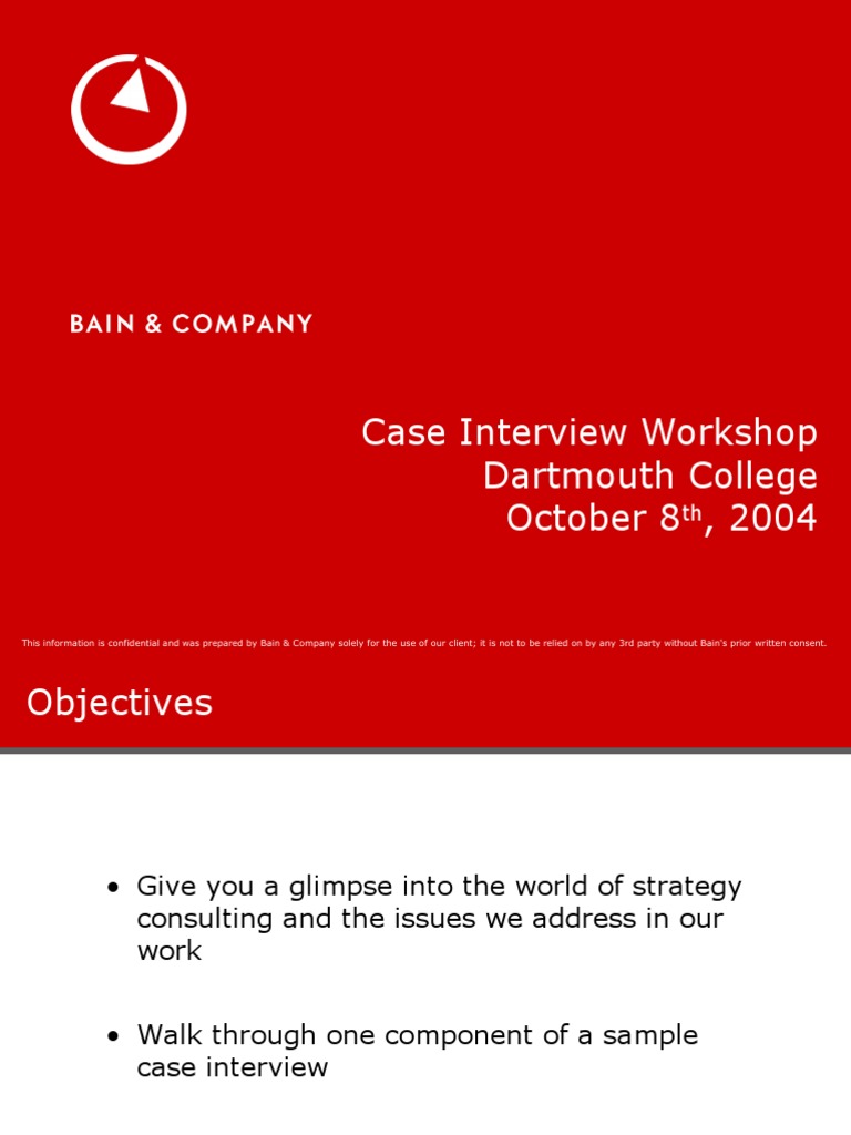 Bain Case Interview | PDF | Market Analysis | Business