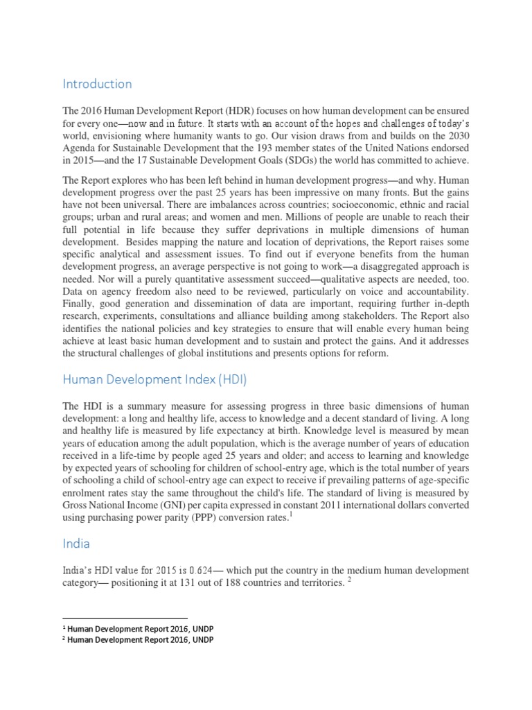 Eco Poject 5 | PDF | Human Development Index | Economies