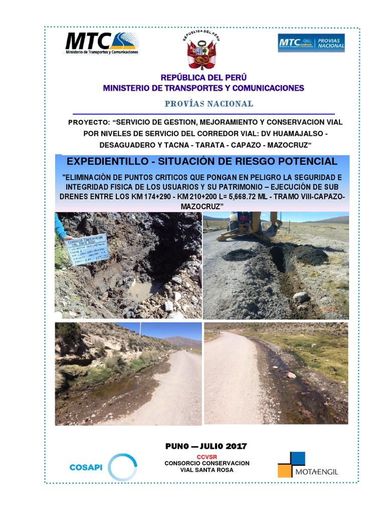 Memoria Descriptiva Sub Dren | PDF | Agua subterránea | Presupuesto