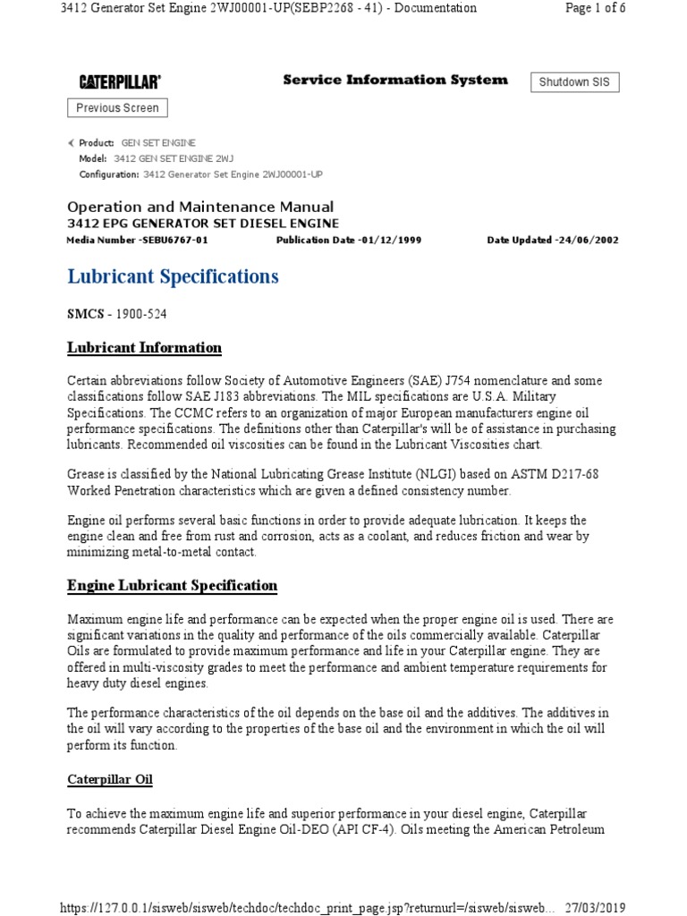 Lubricant Specifications | PDF | Motor Oil | Lubricant