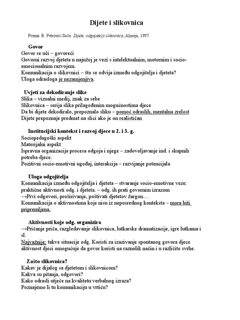 Dijete I Slikovnica | PDF