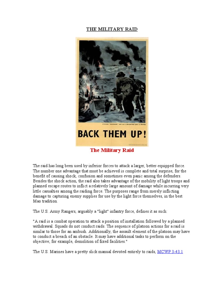 Military Raids | PDF | Military Tactics | Infantry