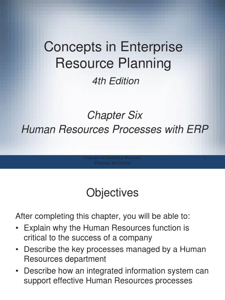 Chapter 6-HR PDF | PDF | Human Resources | Enterprise Resource Planning