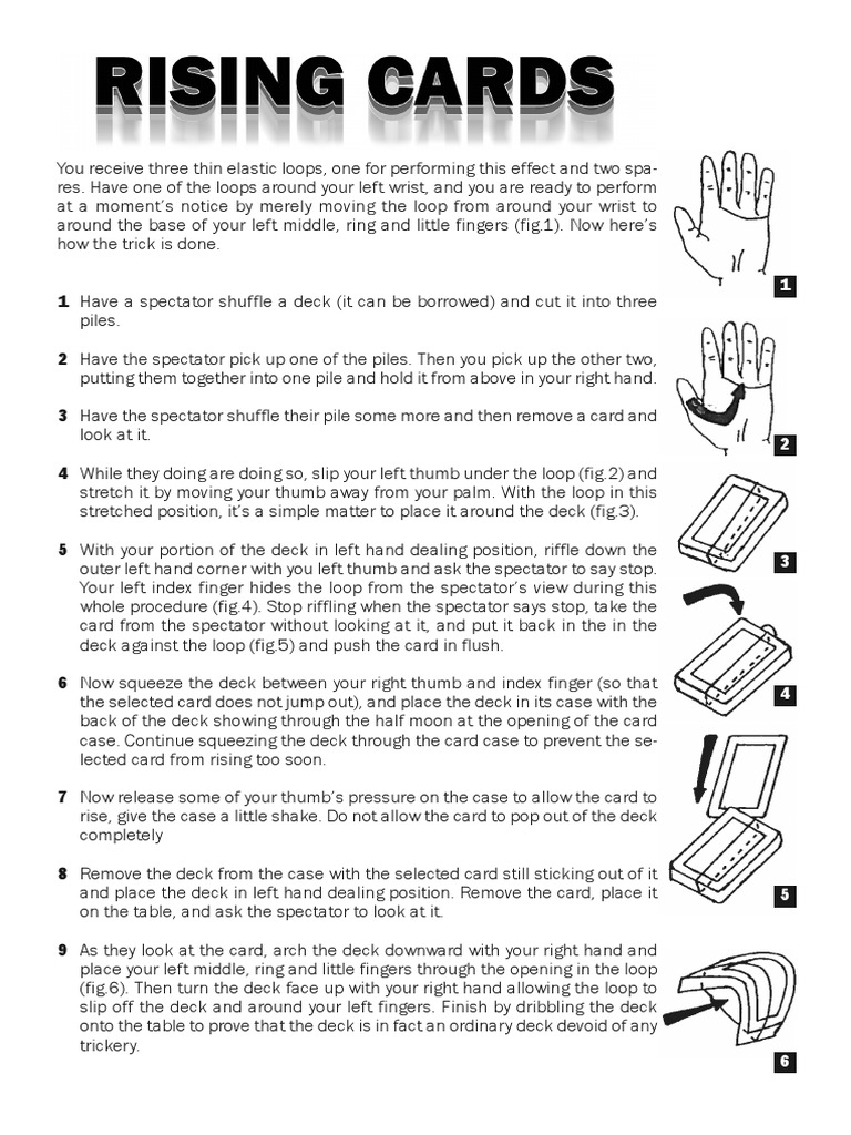 The Elastic Card Rise | PDF | Card Games | Playing Cards