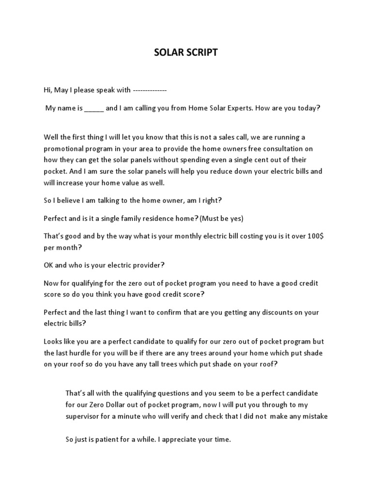 Solar Script | Solar Power | Solar Panel