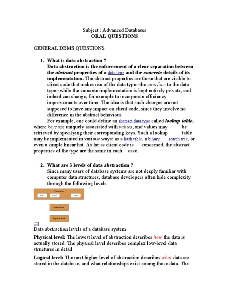 ADBMS | PDF | Abstraction (Computer Science) | Databases