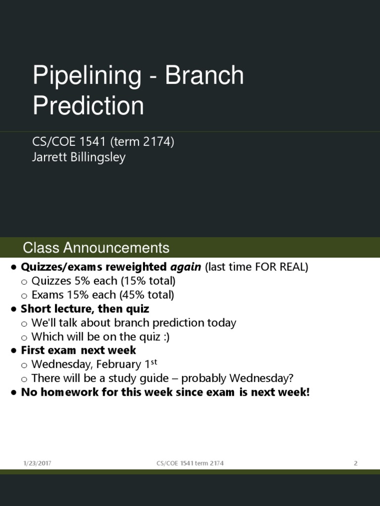 05 - Pipelining - Branch Prediction | PDF | Central Processing Unit | Integrated Circuit