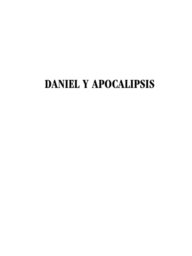 Daniel y Apocalipsis PDF | PDF | Nabucodonosor Ii | Daniel (figura bíblica)