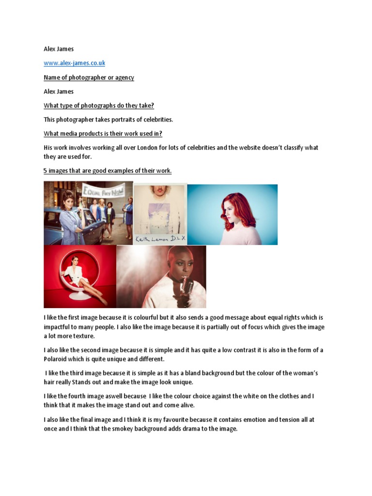 Celebrity Portrait Photography | PDF | Art