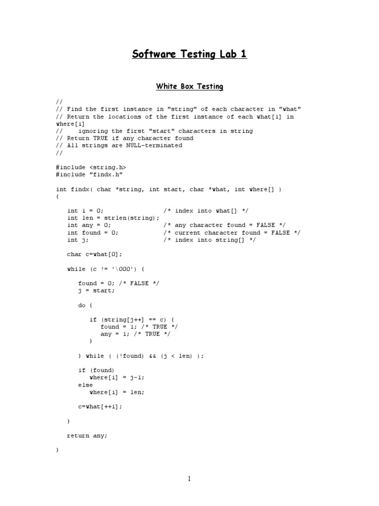Testing Lab 1 | PDF | Software Testing | Computer Science