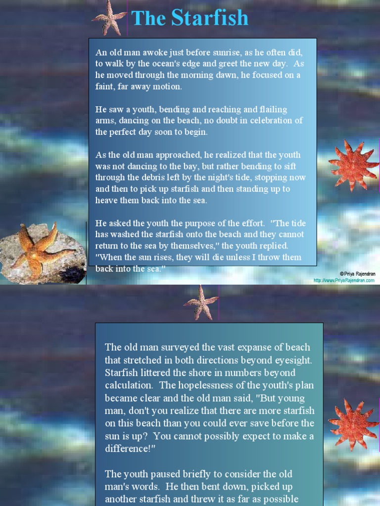 The Starfish Story: Making a Difference | PDF | Travel | Art