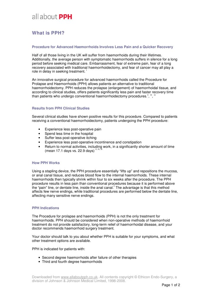 What Is PPH | PDF | Hemorrhoid | Surgery