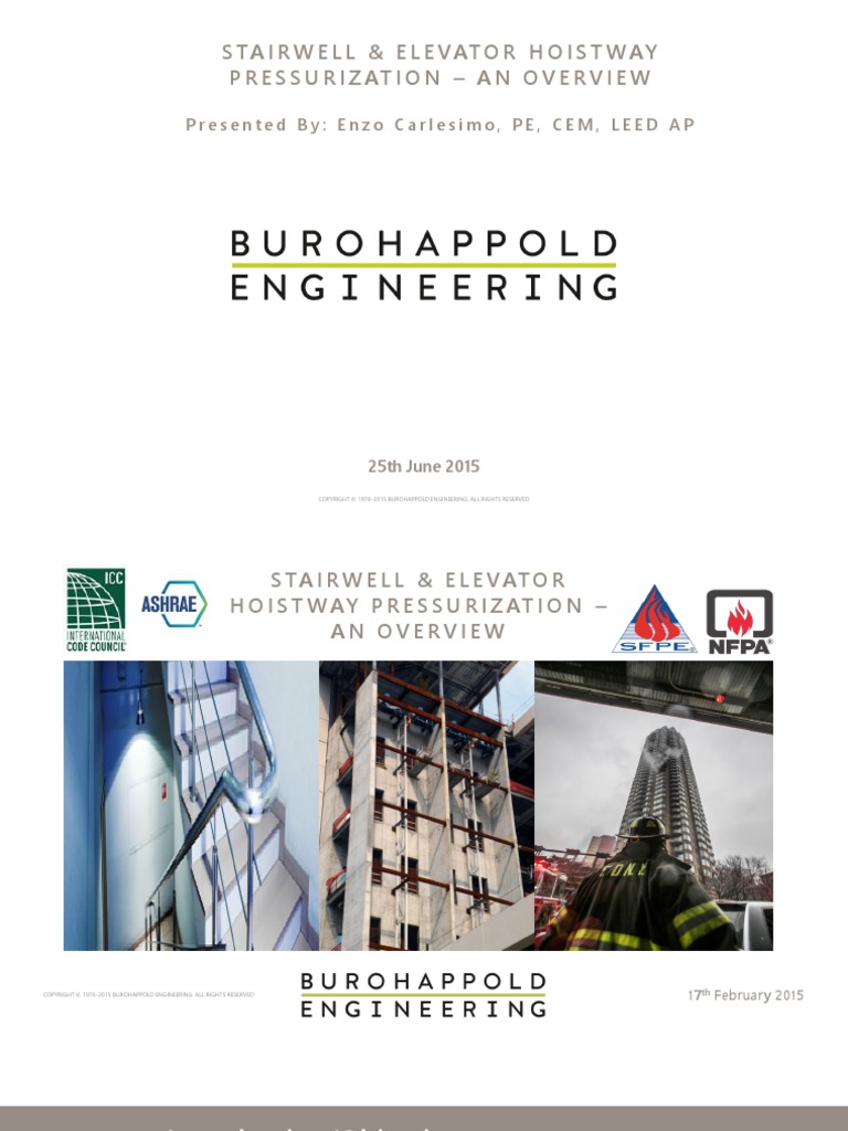 Stair Elevator Pressurization - An Overview | PDF | Elevator | Duct (Flow)