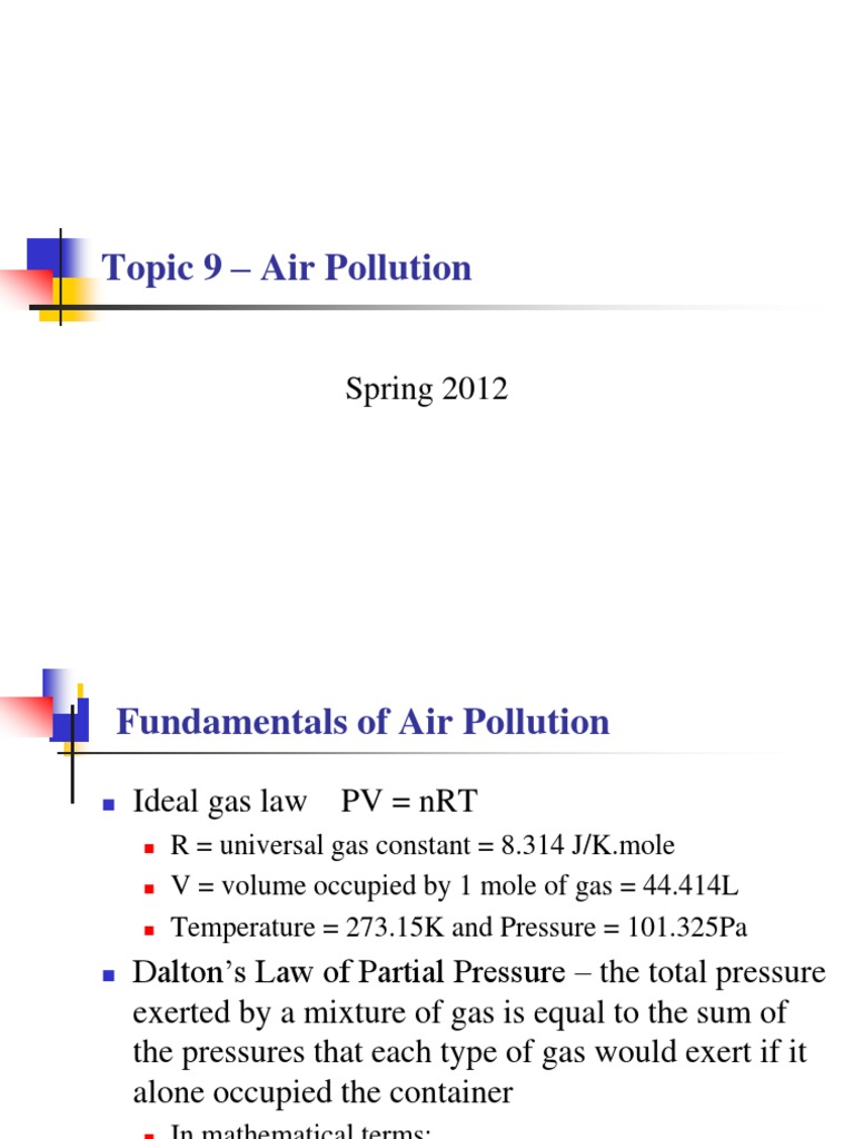 Topic 9 - Air Pollution | PDF | Greenhouse Gas | Air Pollution