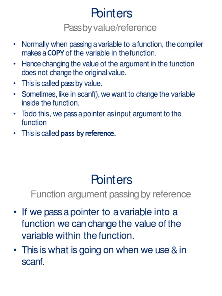 Pointers: Pass Byvalue/reference | PDF | Pointer (Computer Programming) | Integer (Computer Science)